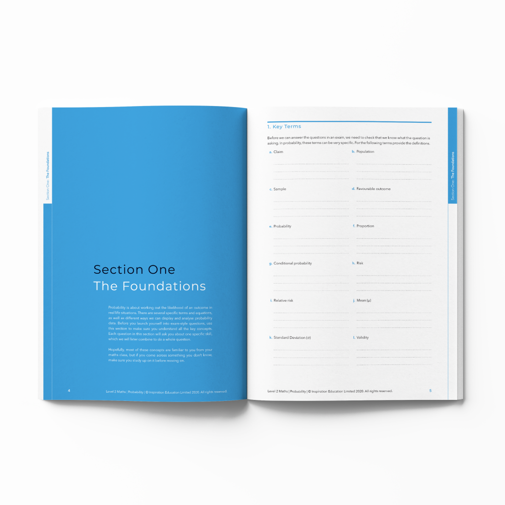 NCEA Level 2 Maths: Probability Workbook - StudyTime NZ Store