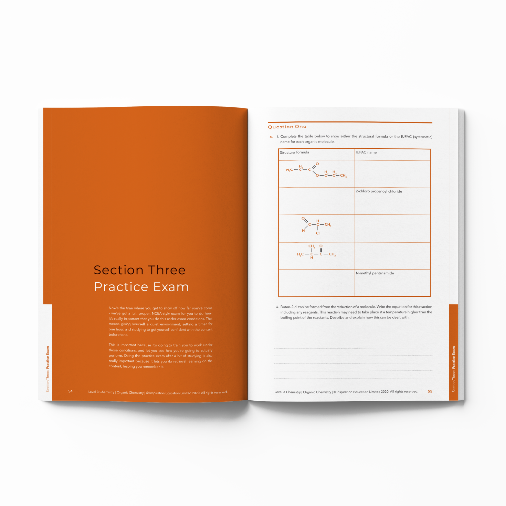 NCEA Level 3 Chemistry: Organic Compounds Workbook - StudyTime NZ Store