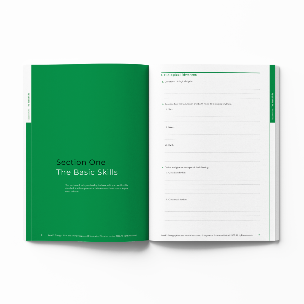 L3 Biology: Plant and Animal Responses Workbook - StudyTime NZ Store