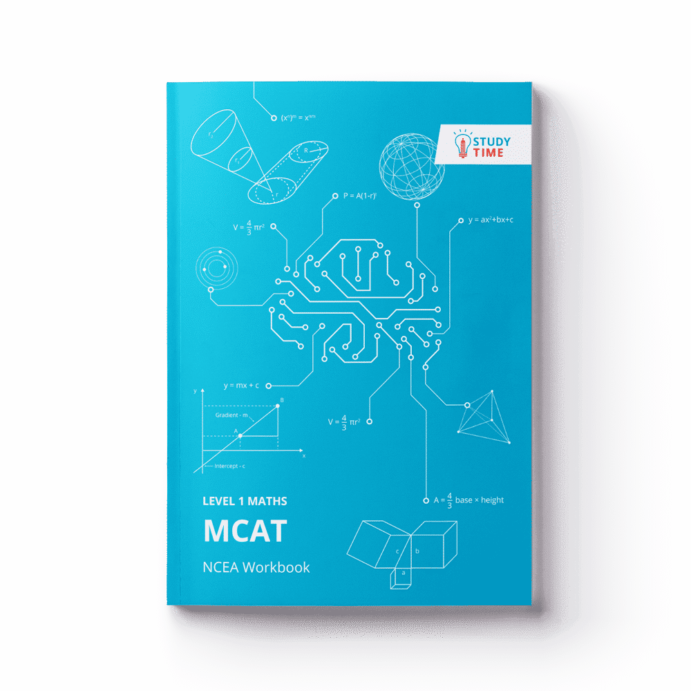 NCEA Level 1 Maths MCAT Workbook StudyTime NZ Store